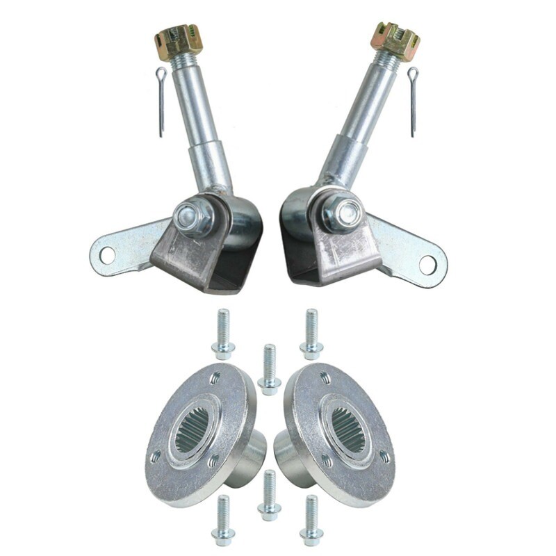 32" Complete Go Kart Rear Axle Kit 5" Wheels Front Steering Brake ATV ...