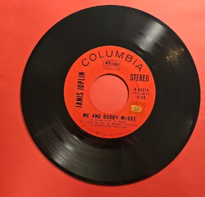 Janis Joplin - Me And Bobby McGee / Half Moon 7" Vinyl 4-45314 | eBay