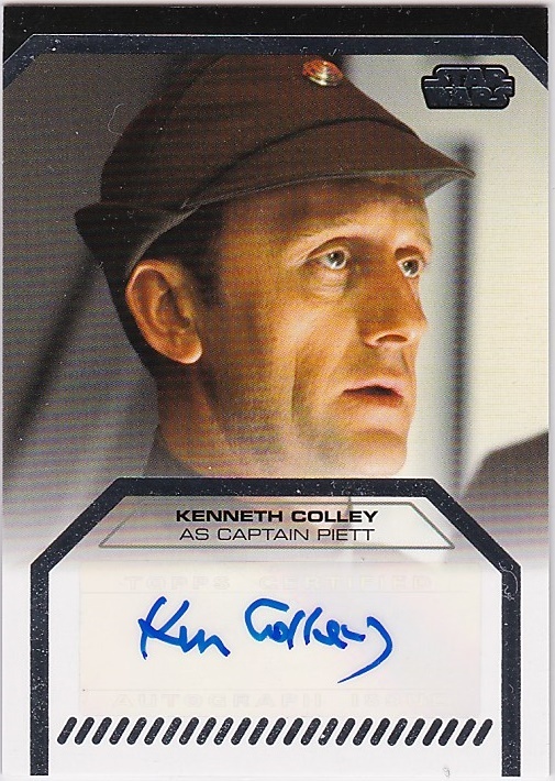 STAR WARS 2013 TOPPS GALACTIC FILES SERIES 2 KENNETH COLLEY CAPT PIETT ...