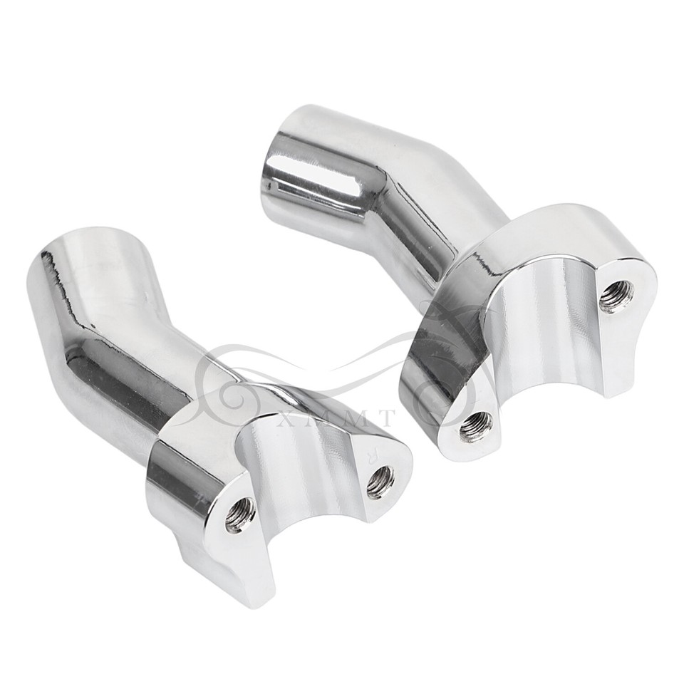 Chrome 3.5" Pullback Handlebar Risers For Harley Dyna Fat Boy Heritage ...