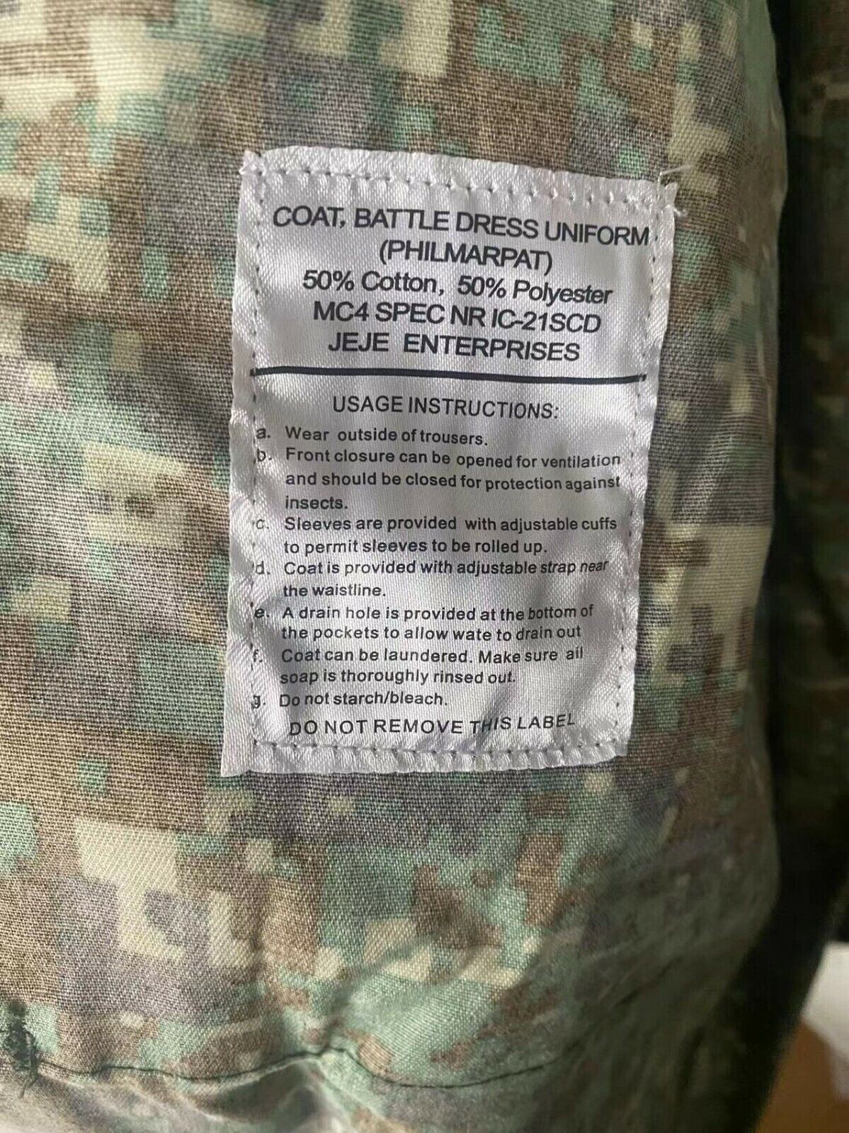 Rare Original Philippines Marine Corps PMC Navy Pixelated Camouflage ...