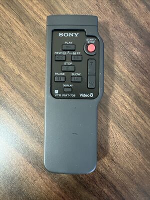 Sony VTR RMT-708 Video 8 Remote Control 4 Handycam CCD-TRV Genuine OEM ...