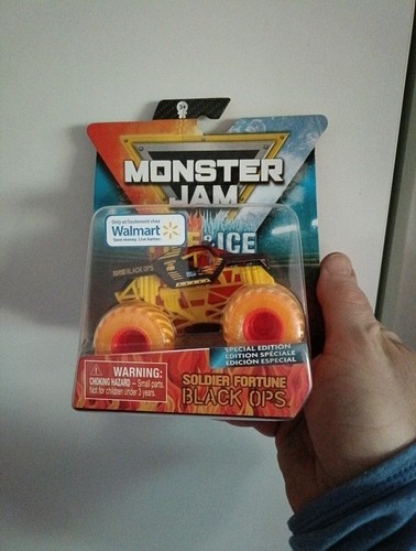 Monster Jam Fire & Ice Soldier Fortune Ablack ops Truck Walmart ...