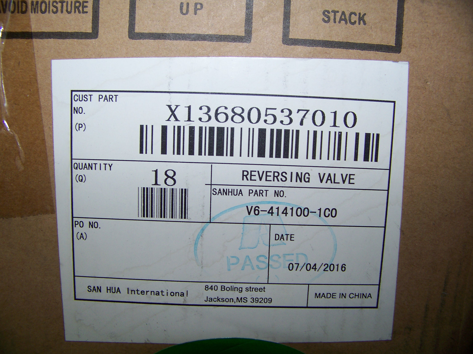 Ranco Reversing Valve 4.69 MPa MOP Sanhua V6-414100-1C0 / X13680537010 ...