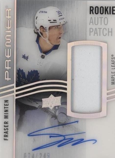 2023-24 Upper Deck Premier - Acetate Rookie Auto Patch Fraser Minten # ...