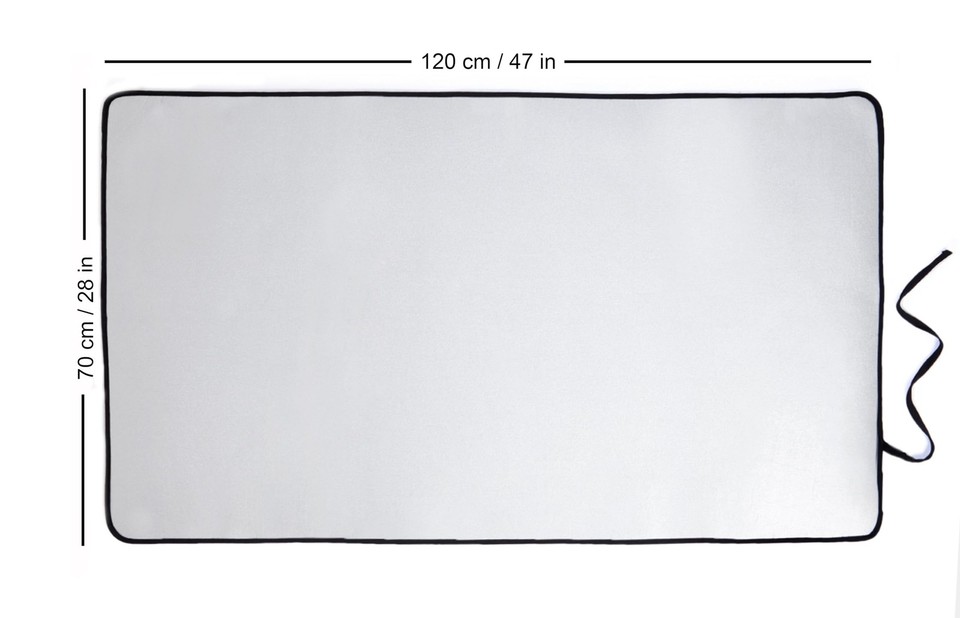 Ironing Mat/Pad - Metallic Silver (Large 48"x28") with 5mm Foam Padding ...