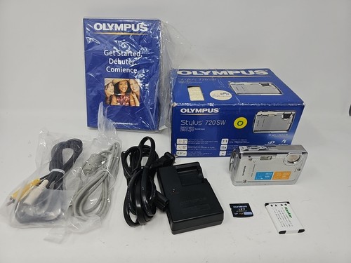 Olympus Digital Camera Stylus 720 SW Silver 7.1MP Waterproof Charger ...
