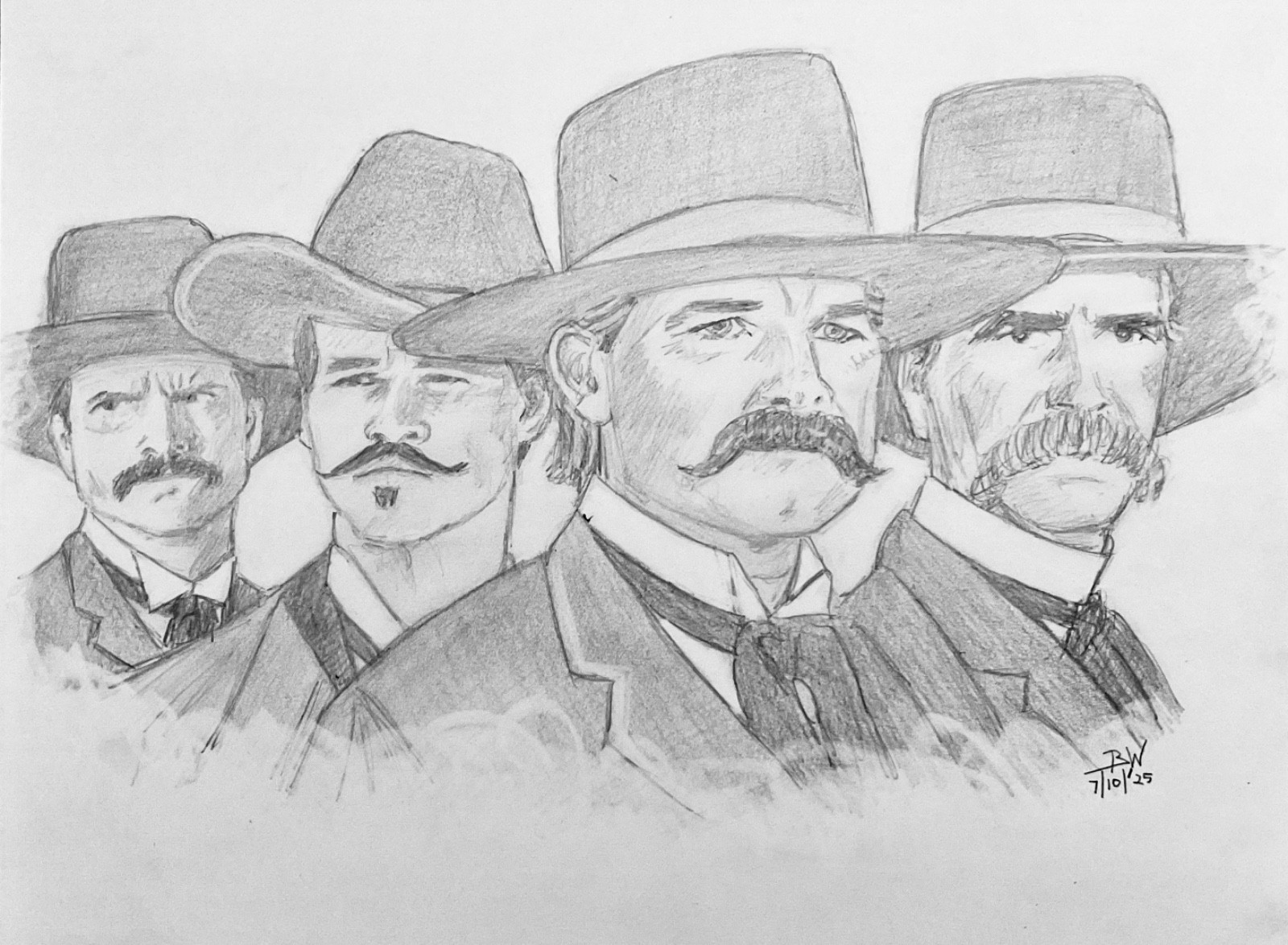 TOMBSTONE MOVIE PENCIL 11x14 in. TOMBSTONE ORIGINAL PORTRAIT | eBay