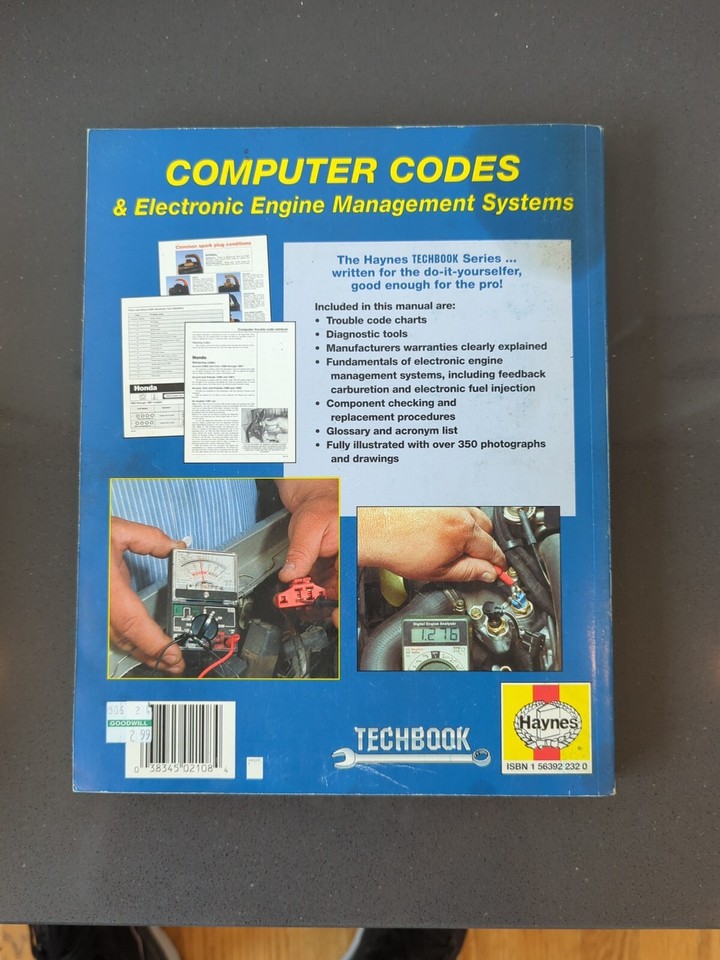 Haynes Techbook Automotive Computer Codes Electronic Engine Management ...