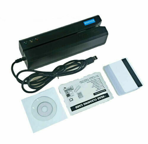 MSR605X USB Swipe Card Reader Writer 3-Track Compatible with MSR206 ...