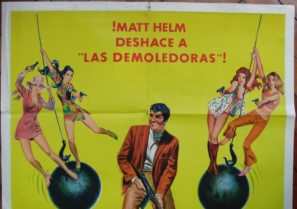 1969 THE WRECKING CREW Dean Martin Sharon Tate 1SH MOVIE POSTER Rare ED ...