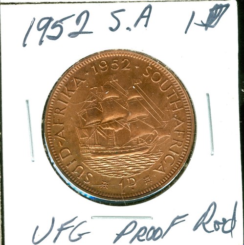 1952 SOUTH AFRICA LARGE PENNY ULTRA FINEST GRADE PROOF RED . | eBay