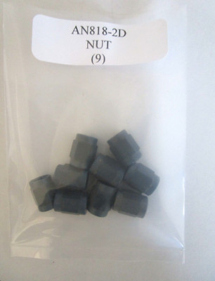 AN818-2D Coupling Nut 1/8" Tube O.D. Aluminum Blue - Lot of 9 | eBay