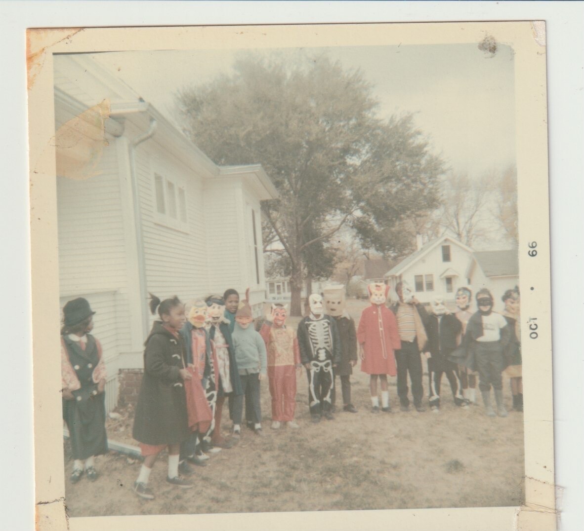 VINTAGE SNAPSHOT: KIDS IN FRED FLINTSTONE, SKELETON, DEVIL, HALLOWEEN ...