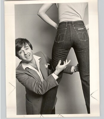 SASSON JEANS Founder PAUL GUEZ Poses with Model 1979 Press Photo | eBay
