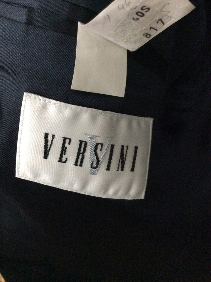 Versini Navy Suit Coat Blazer Size 40 S | eBay
