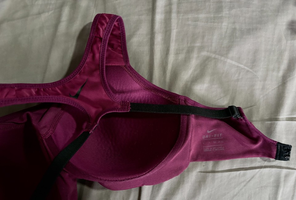 Nike Dri-Fit Alpha pink High impact Sports Bra small S A-C (32c 34a 34b ...