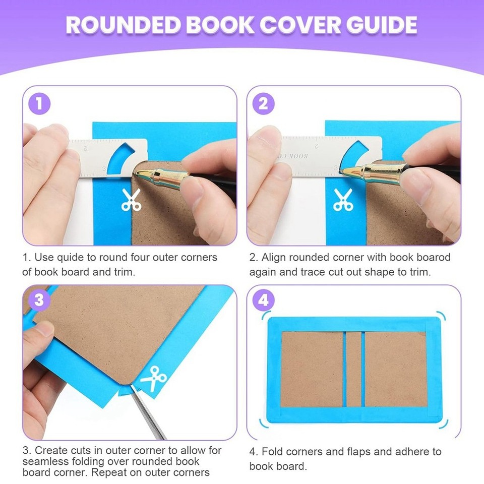 5-In-1 Book Binding Kits Bookbinding Cover Tool for Making Book Cover ...