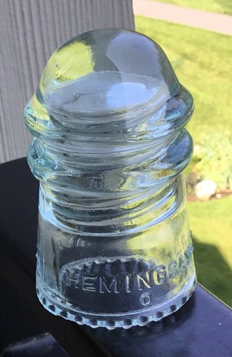 Hemingray No 9 Glass Insulator -w/ Pale Green Tone | eBay