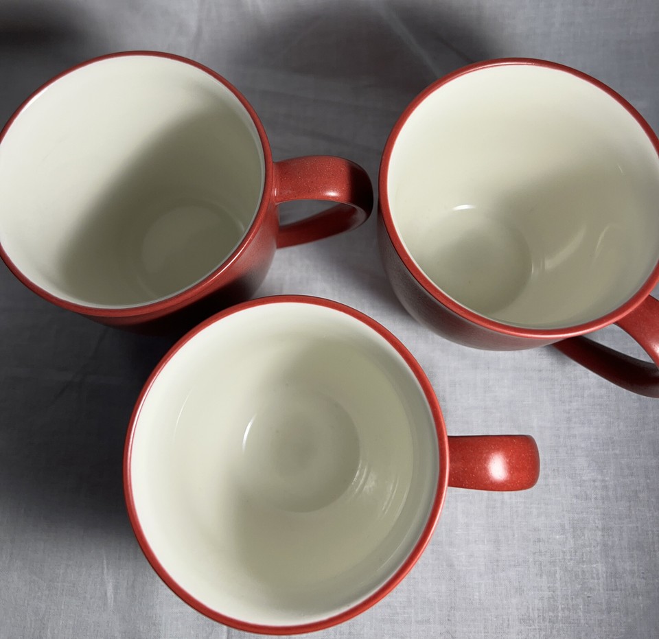 Noritake Stoneware COLORWAVE Red Raspberry Coffee Mug/Cup Set Of 3 | eBay