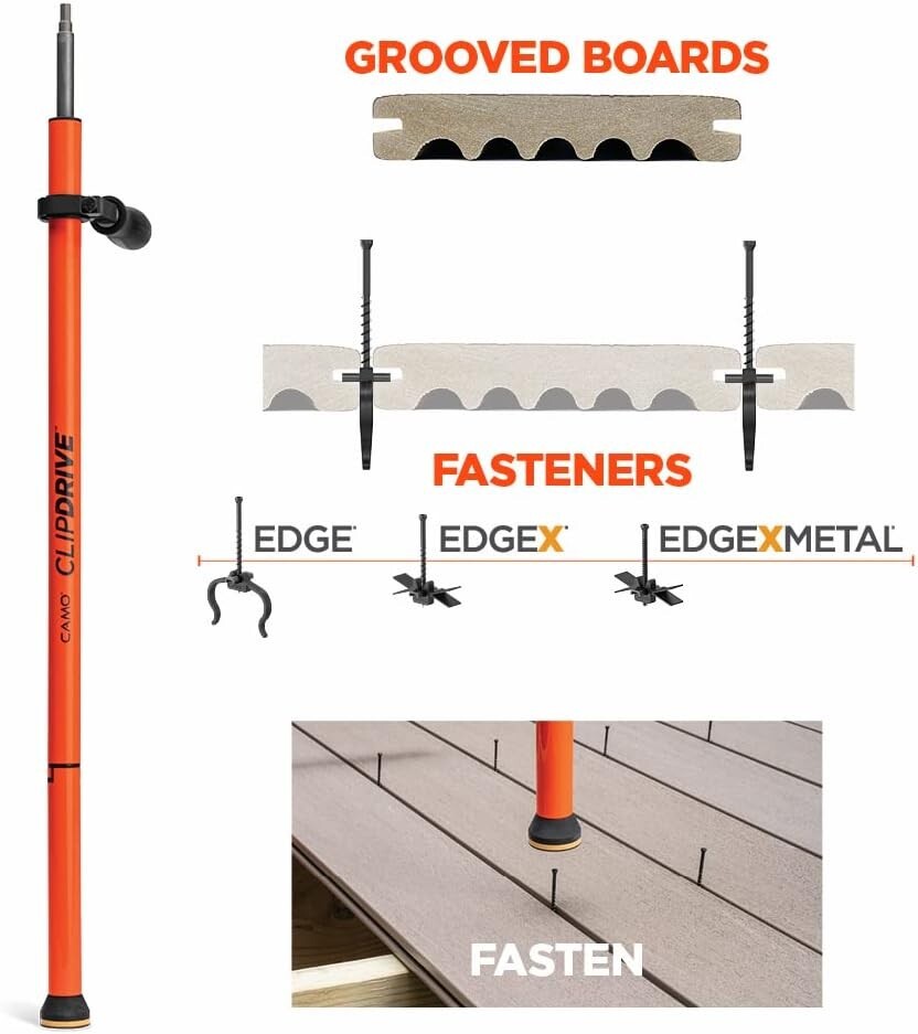 Deck Fastening Tool Stand Up Drill Attachment for CAMO Deck Clips ...