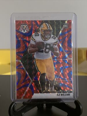2020 Panini Mosaic AJ Dillon Reactive Blue Prizm Rookie Card #226 | eBay