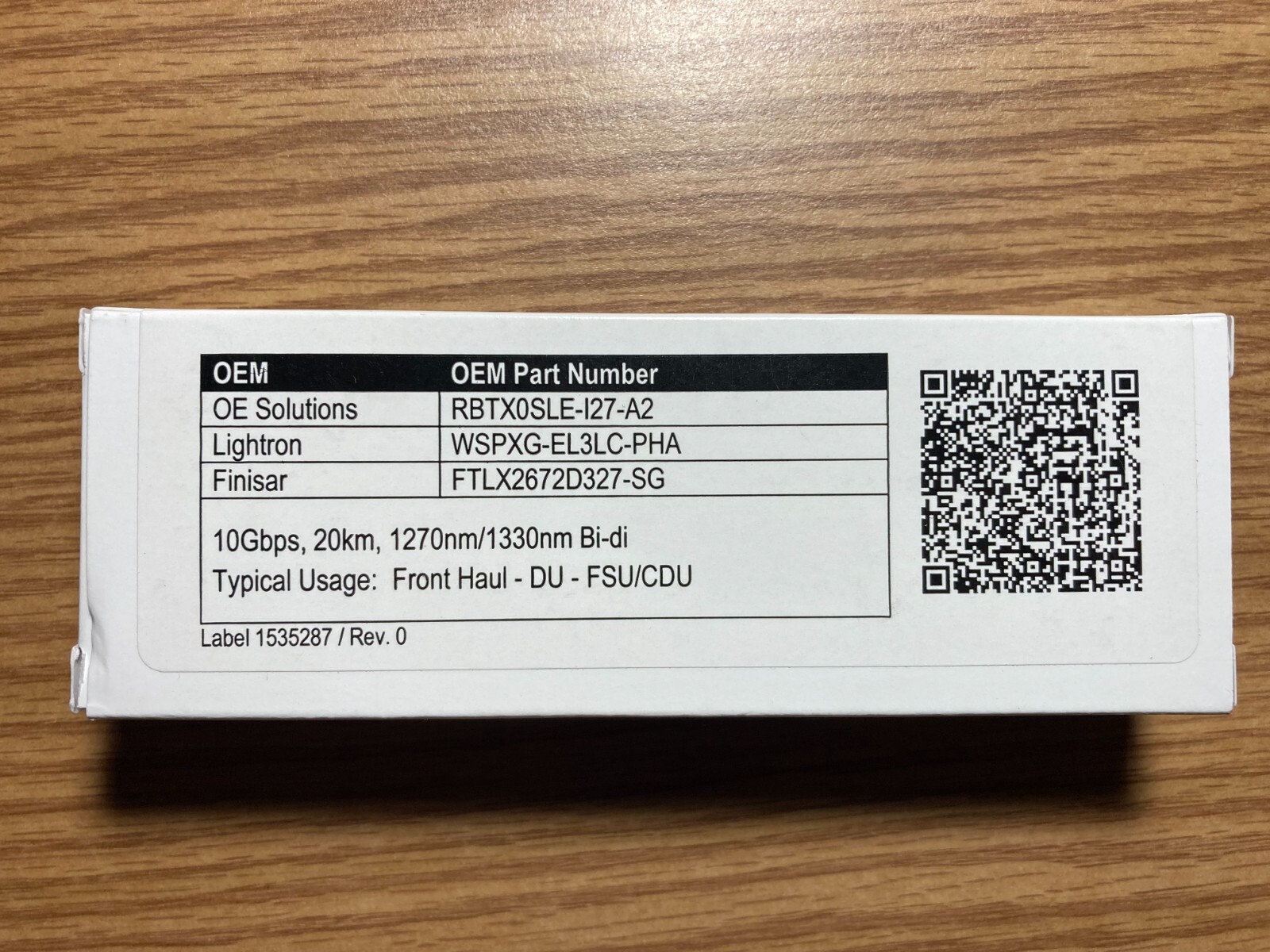 Samsung SLS-BB1150EMEX Verizon 1270nm/1330nm BiDi 10Gbps Lightron FSU ...