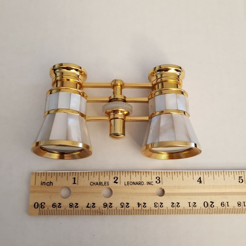 Mignon Opera Glasses - Mini Binoculars - 3x - Mother of Pearl - Gold in ...