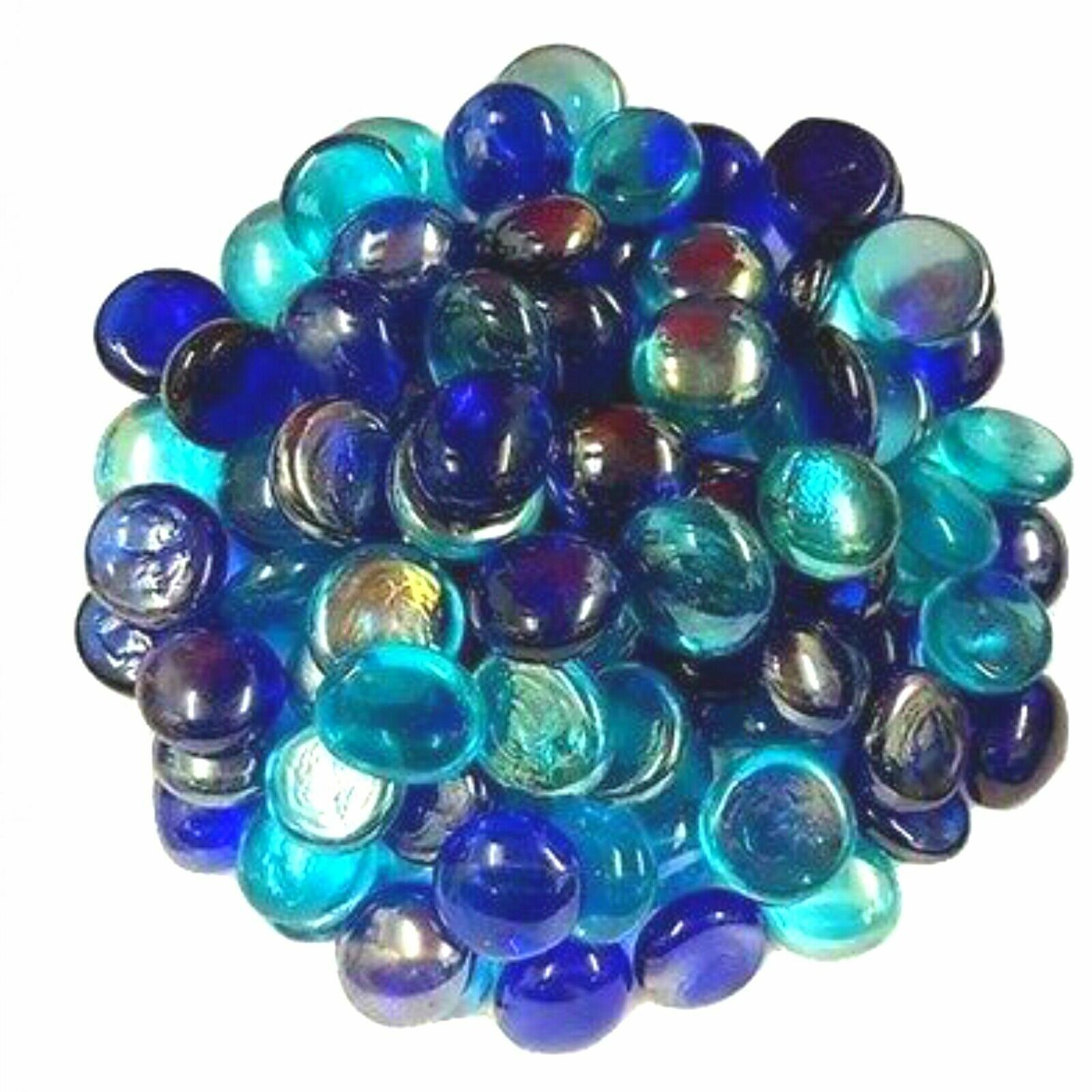 Round Glass PEBBLES Stones Nuggets Beads Gems Flat CHOOSE THE COLOURS ...