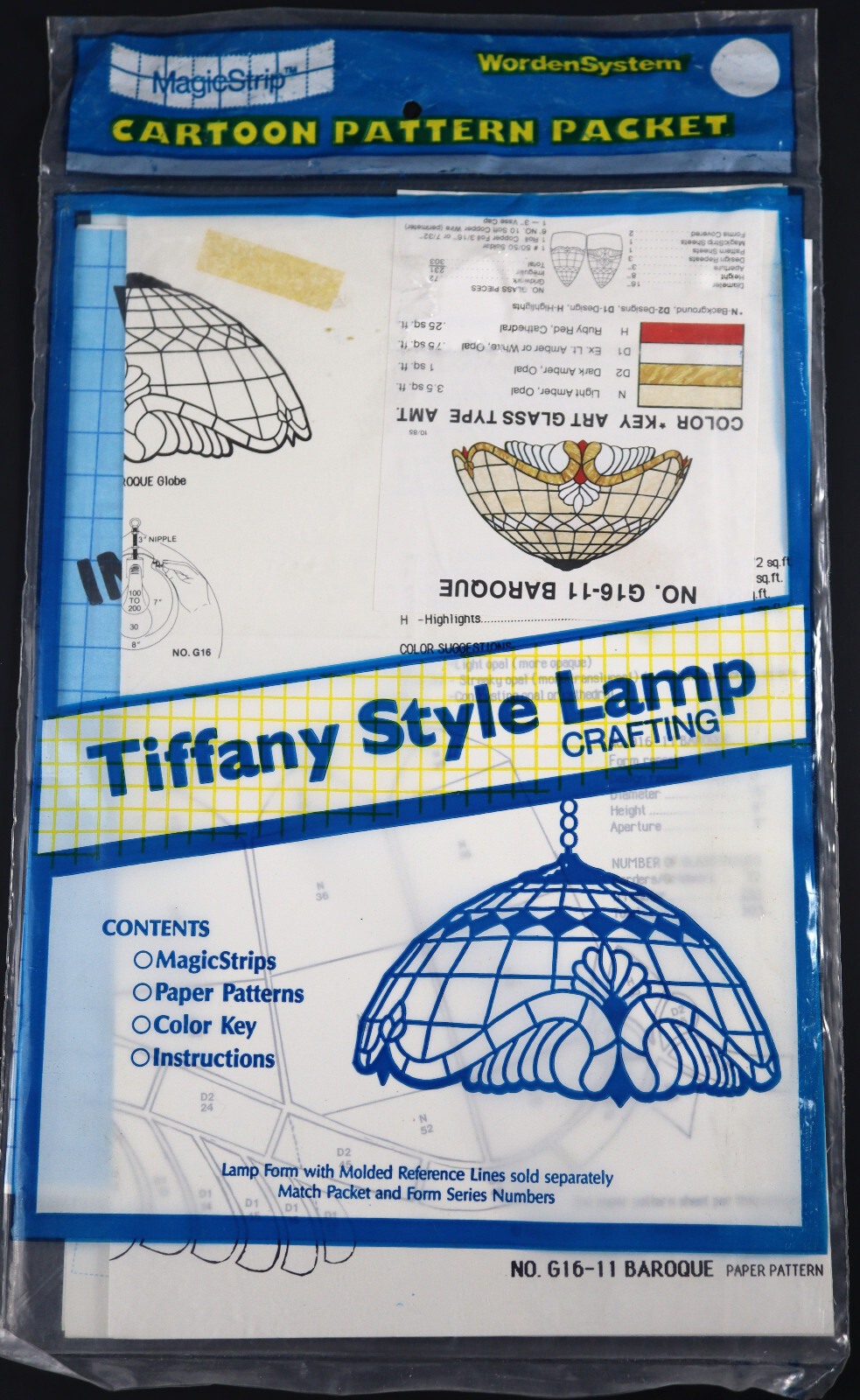 Worden G16-11 Baroque Pattern 16'' Tiffany Style Stained Glass Lamp | eBay