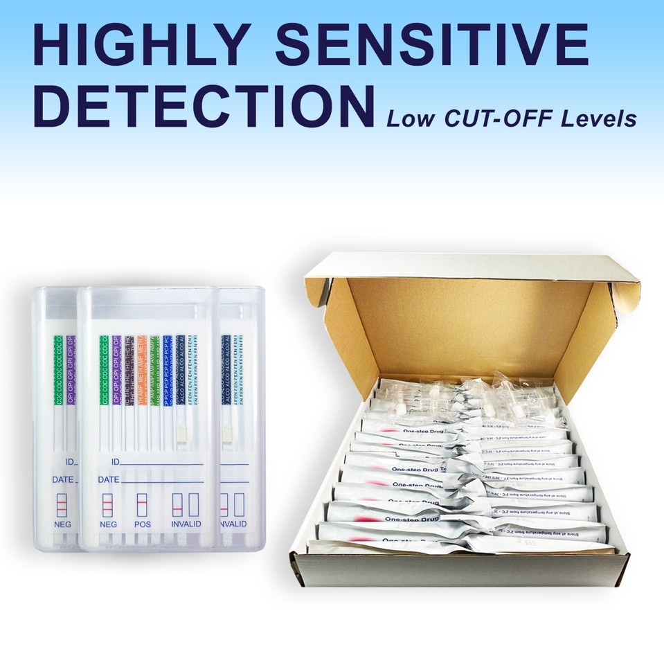 Saliva Swab Drug Test 10 Panel- AMP/BAR/BUP/BZO/COC/Mamp/OPI/OXY/PCP ...