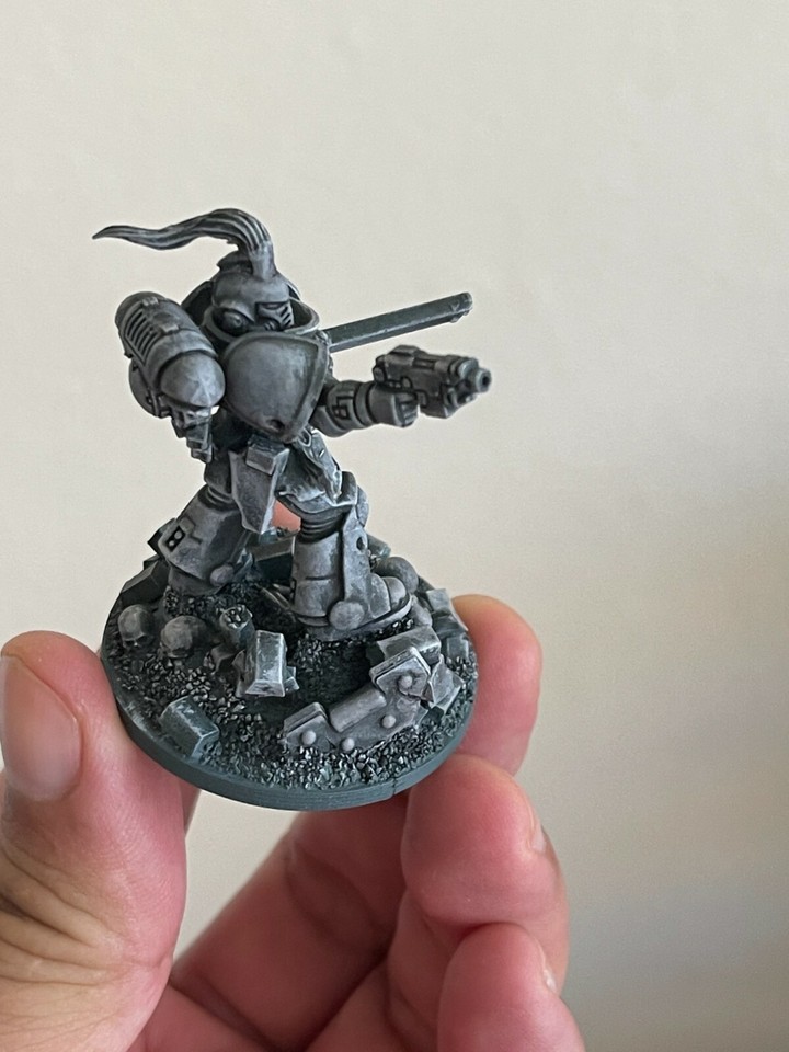 Space Marine True Scale Captain Primaris space wolf conversion 40k bits ...