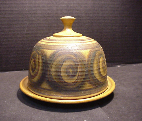 Alvingham Studio Pottery Cheese Dish Butter Round Dome Lid Vintage ...