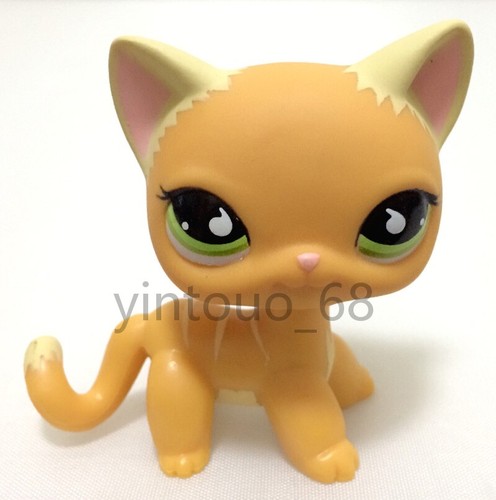 Rare #790 LPS Pet Orange Shorthair Kitty Cat Green Eyes Animal | eBay