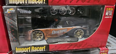2003 Jada Toys Import Racer! Mazda Rx-7 Black & Orange Drifting Mag 1: ...