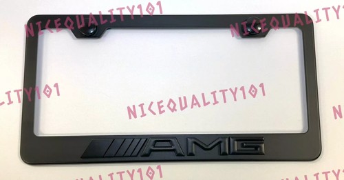 3D AMG Mercedes Stainless Steel Black Finished License Plate Frame | eBay