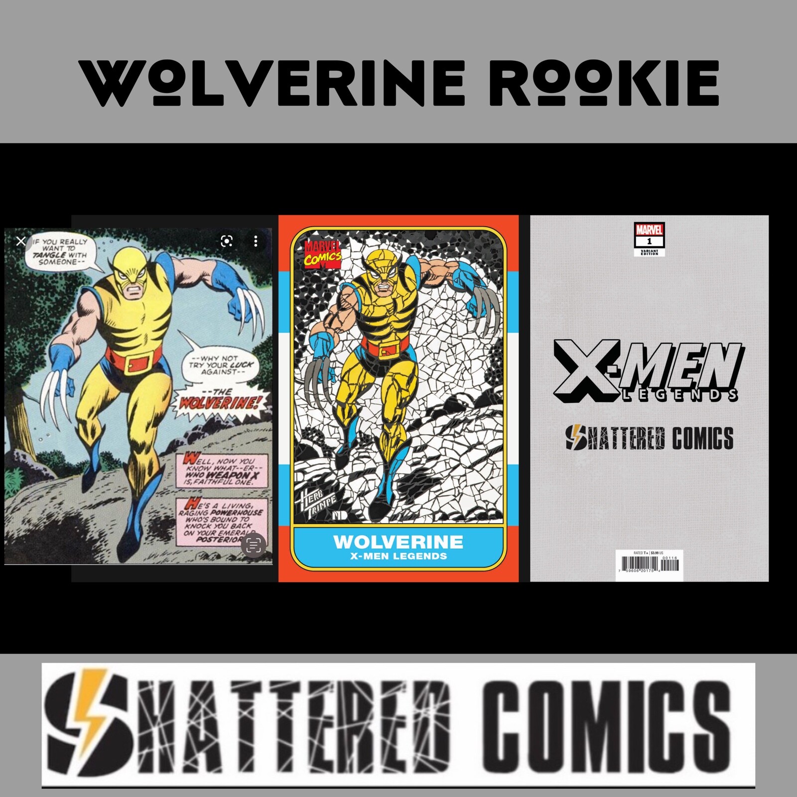 X-MEN Legends #1 Wolverine 1st Appearance Shattered Variant Fleer 86 ...