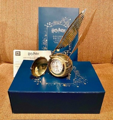 Pottery Barn Harry Potter Collectible Golden Snitch Clock - Pristine ...