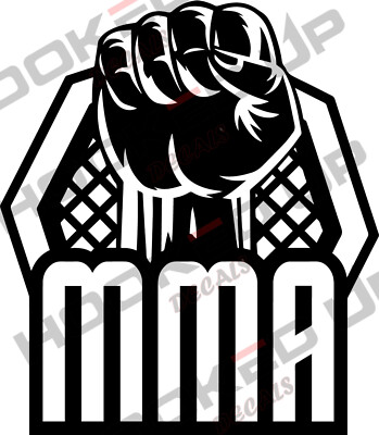 MMA Fist with Octagon Vinyl Transfer Decal | eBay