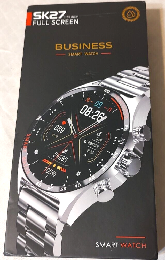 SK27 Men's Kalobee Smart Watch Touchscreen 3 band Silver, Brown & Black ...