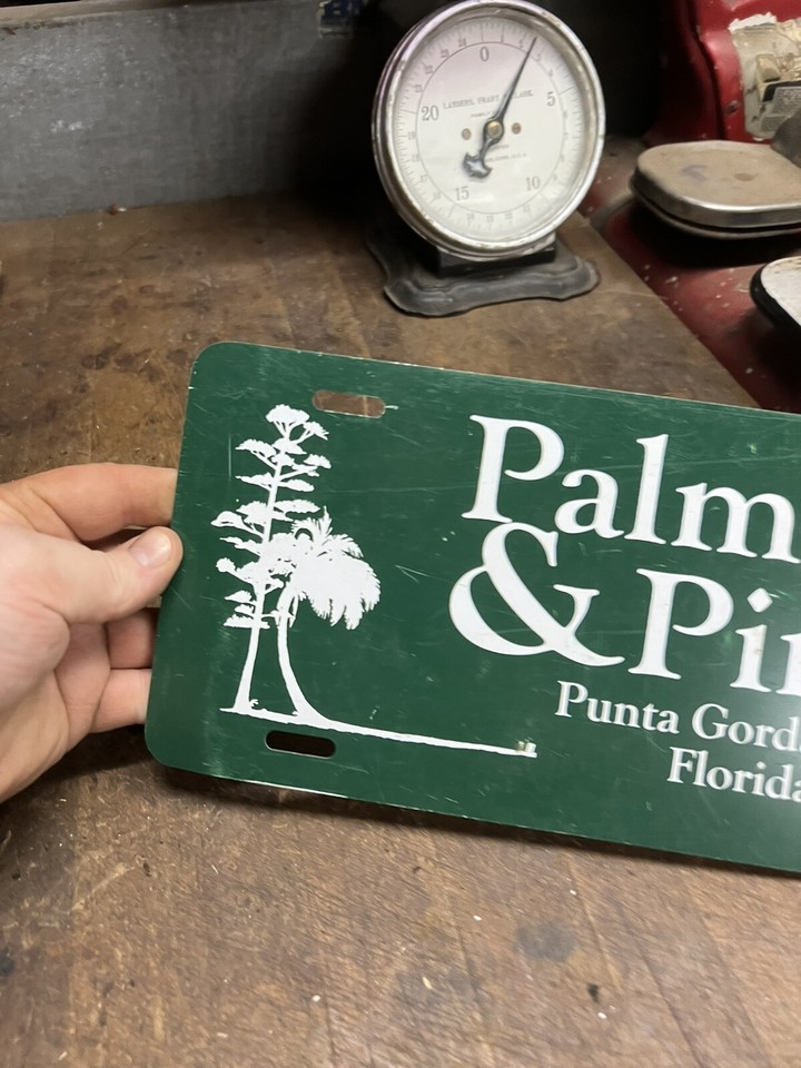 Vintage Original Vanity Palms & Pines Punta Gorda Florida FL License ...