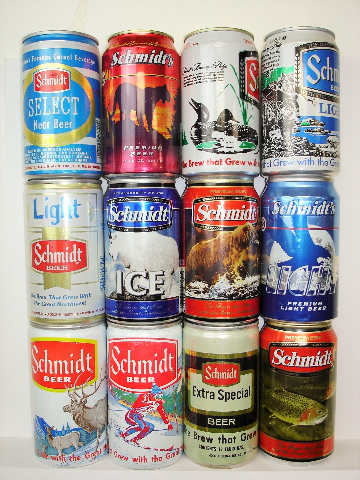 SCHMIDT COLLECTION (12 DIFFERENT) ALUMINUM Beer Cans | eBay
