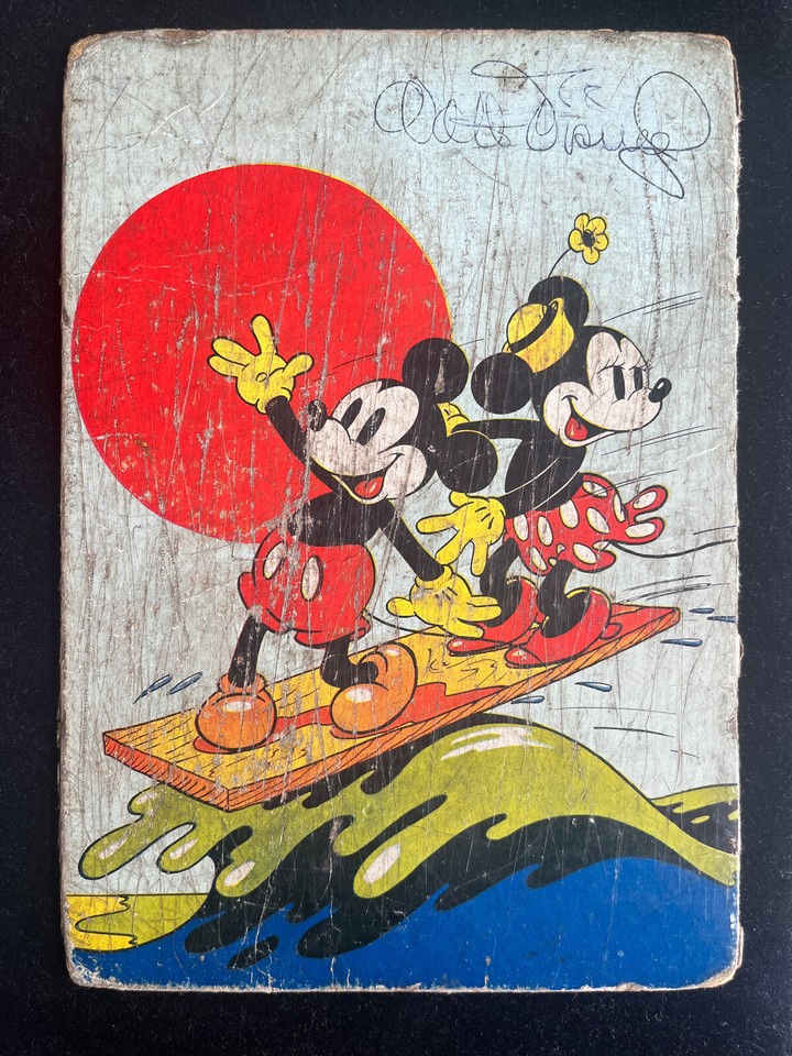 Walt Disney signed Vintage Mickey & Minnie Mouse Book Cover JSA LOA ...