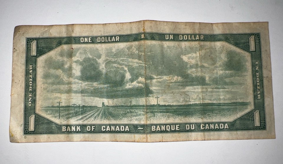 1954 Canada 1 One Dollar Circulated Banknote CN Prefix Beattie Coyne | eBay