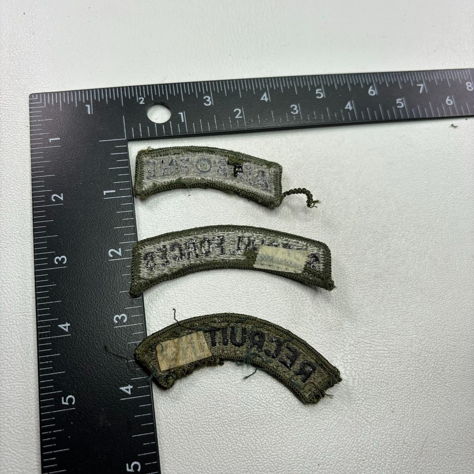 Subdued US United States Army Tab AIRBORNE SPEC. FCE RECRUITING 3 Patch ...