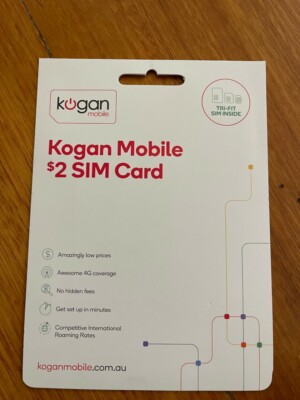 Kogan Mobile SIM Card Standard Micro Nano Starter Kit Pack Disposable ...