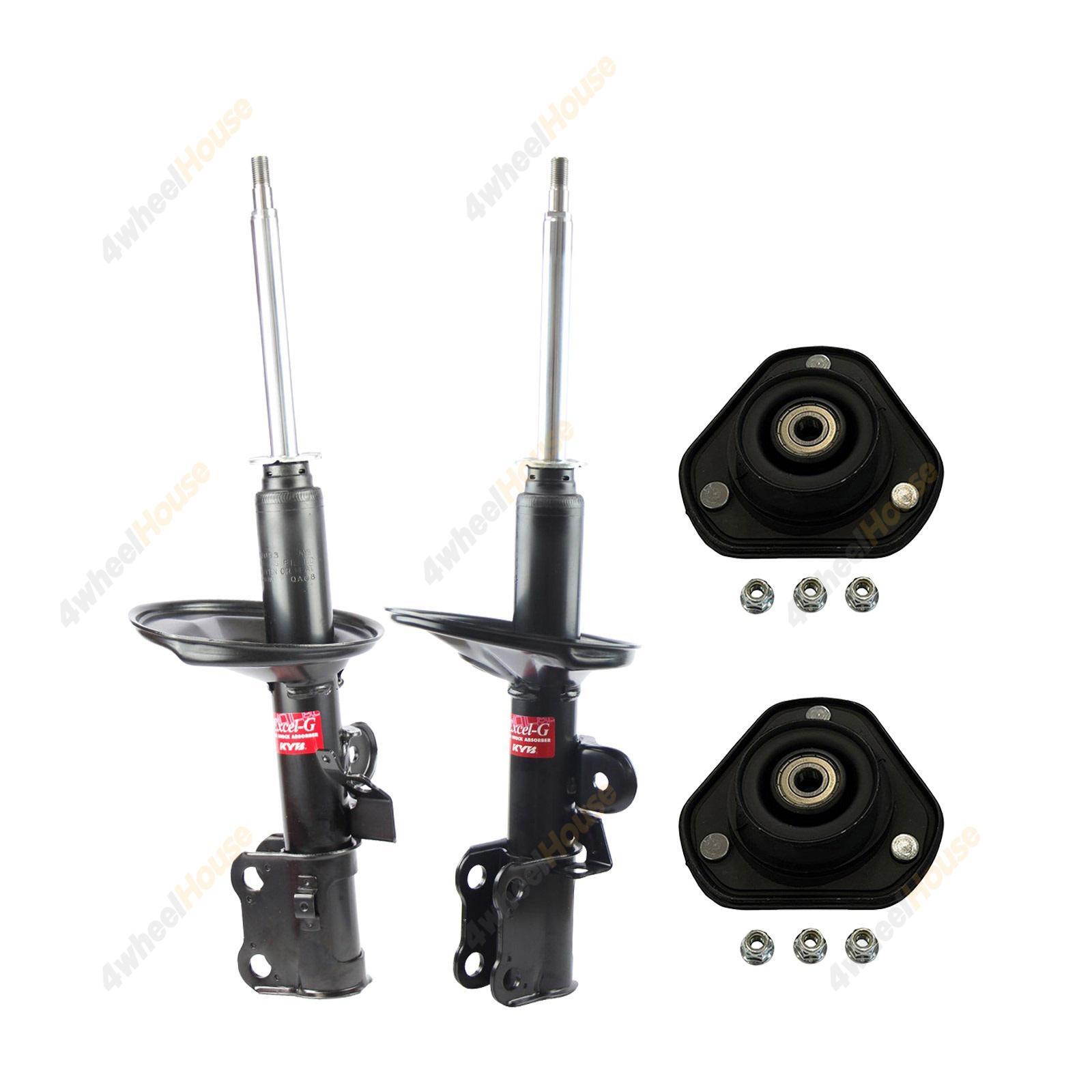 2 x KYB Shock Absorbers Strut Top Mount Kit Front 334094 334093 KSM7209 ...