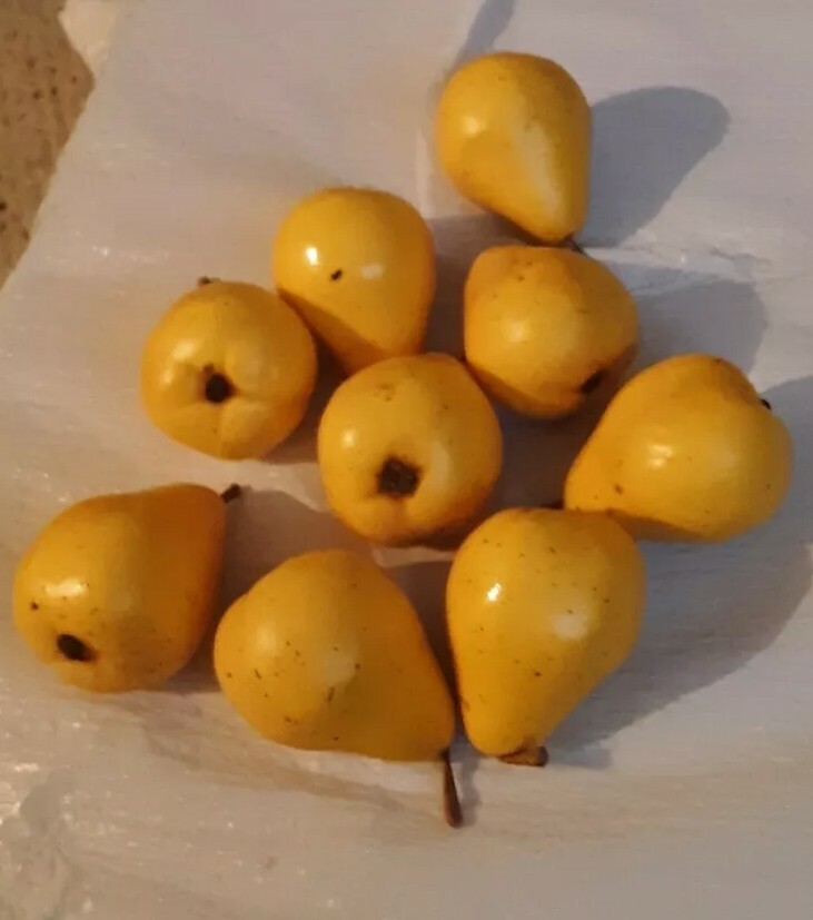 Lot Of 9 Small Faux Yellow Pears Styrofoam | eBay