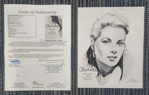 GRACE KELLY "The Country Girl" HAND SIGNED 8x10 Volpe Academy Award ...