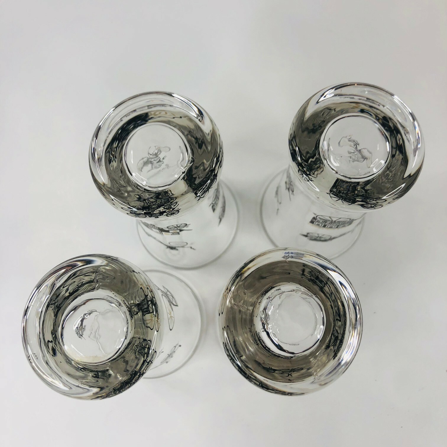 Vintage Libby Carriage Juice Glasses Freda Diamond Design Set of 4 | eBay